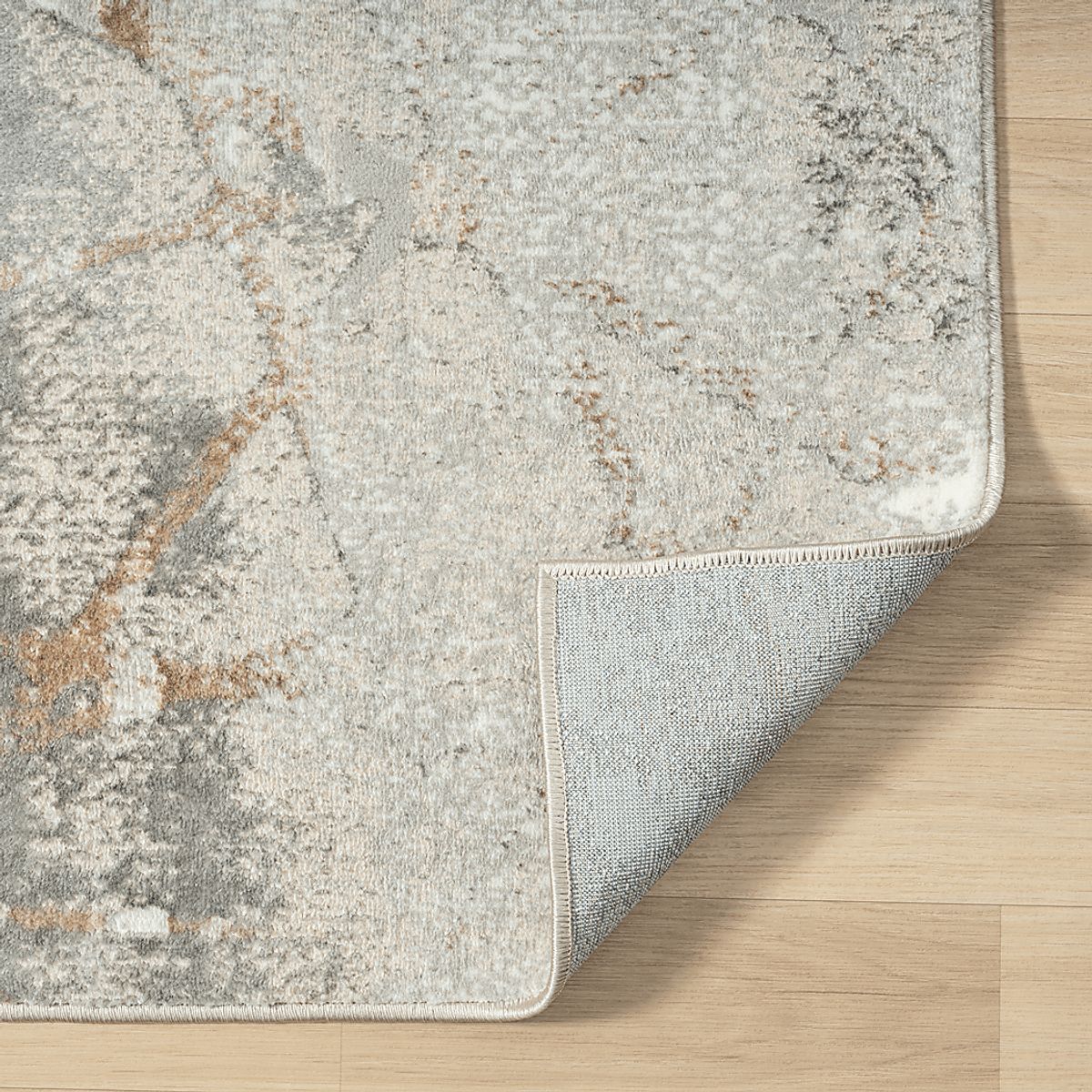 Roseshire Beige Polyester Fabric Rug | Rooms to Go