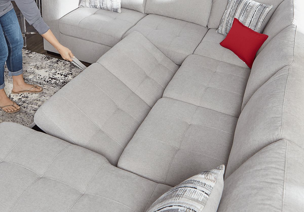 Angelino heights blue 3 pc sleeper sectional store
