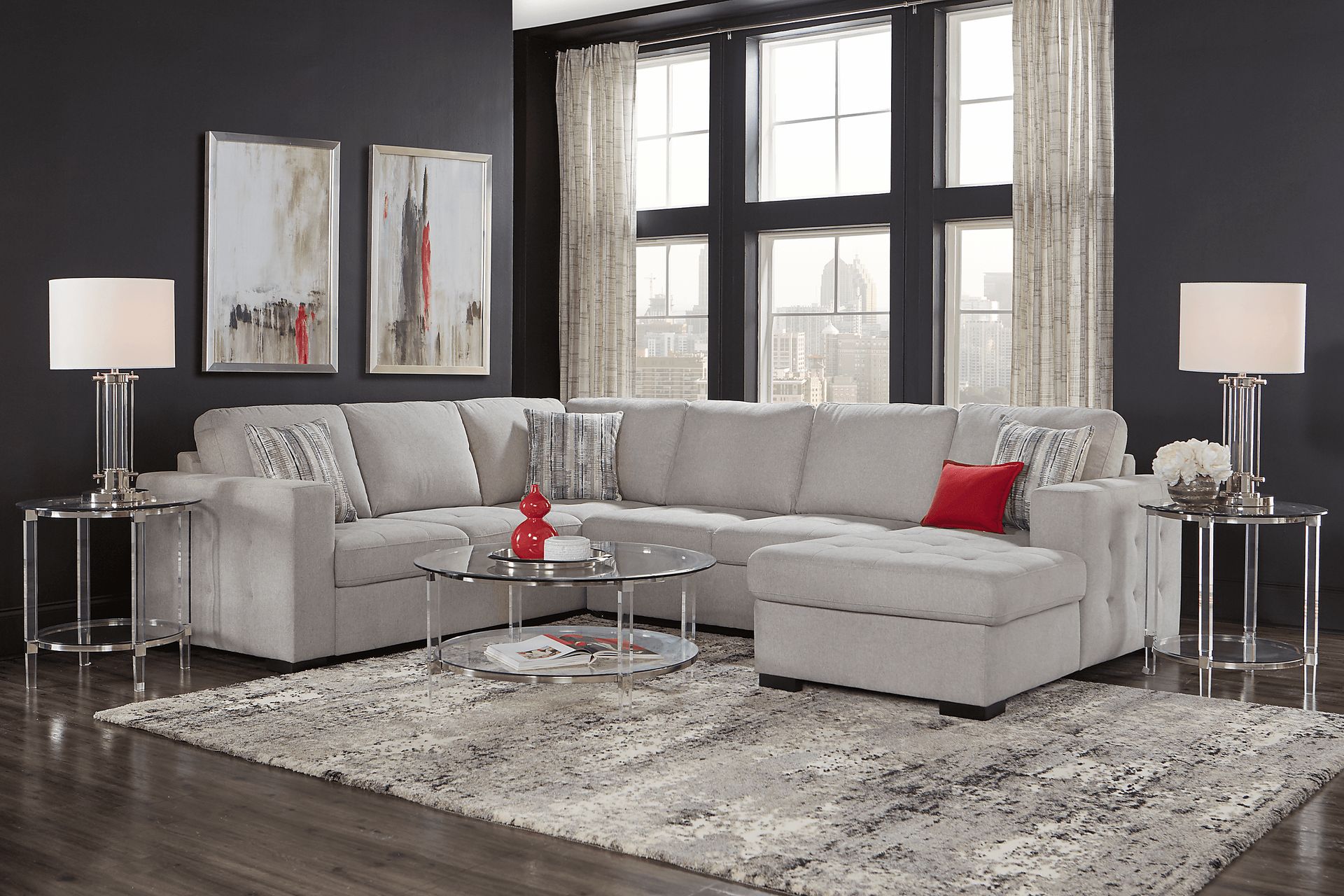 Rooms to go angelino heights sleeper sectional store
