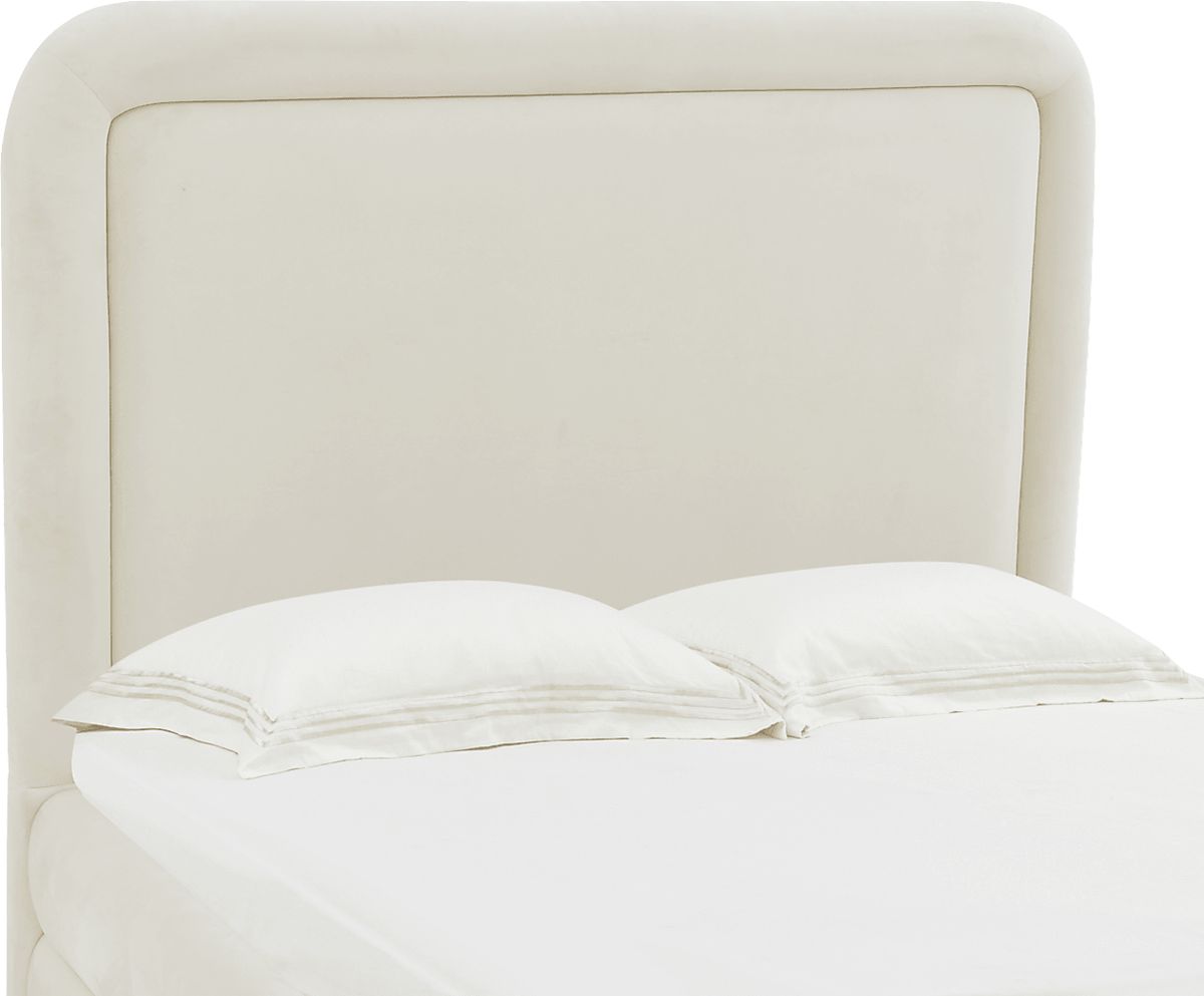Angelwing Cream Beige Polyester Fabric King Bed | Rooms to Go