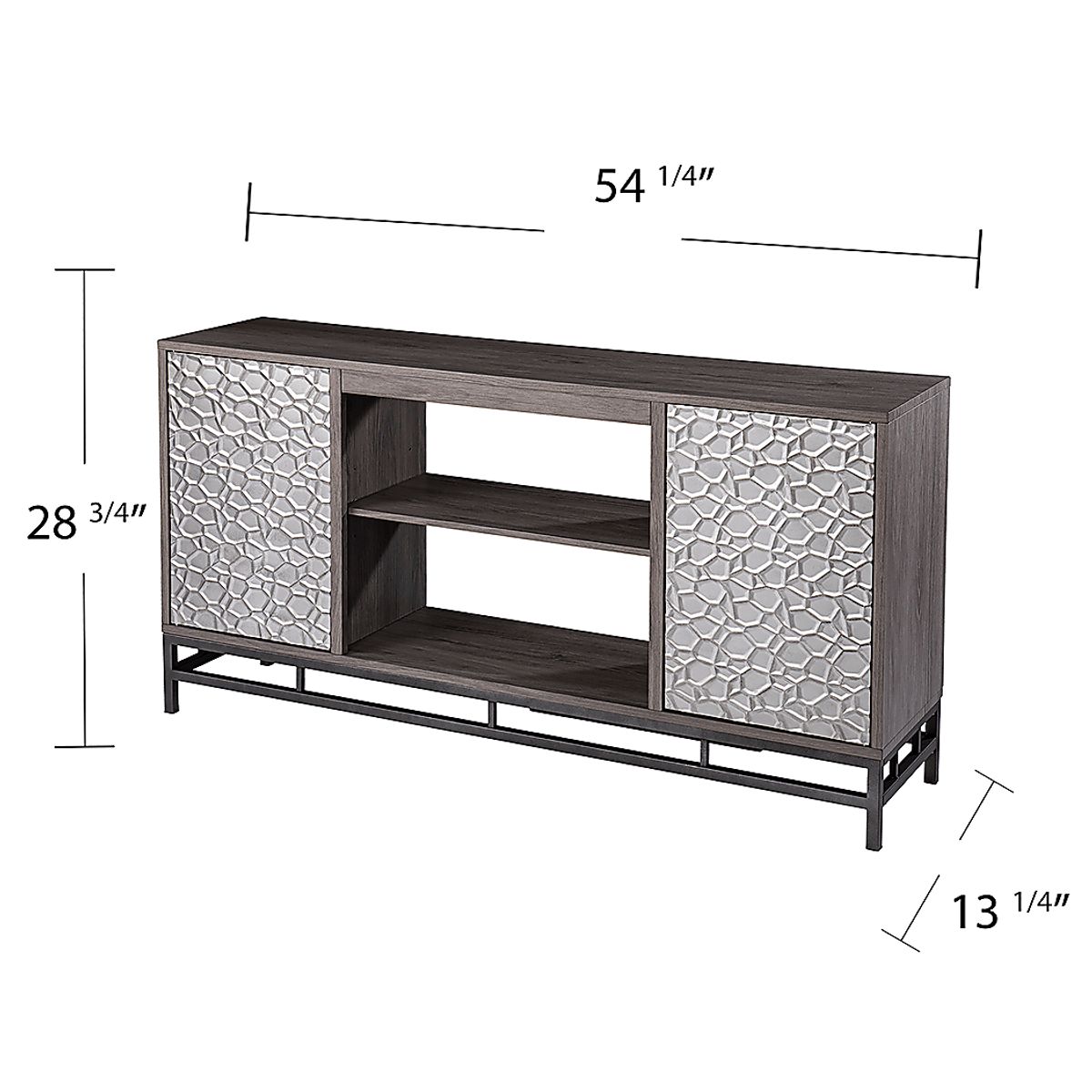 Angevine Gunmetal Gray 60" Console | Rooms to Go