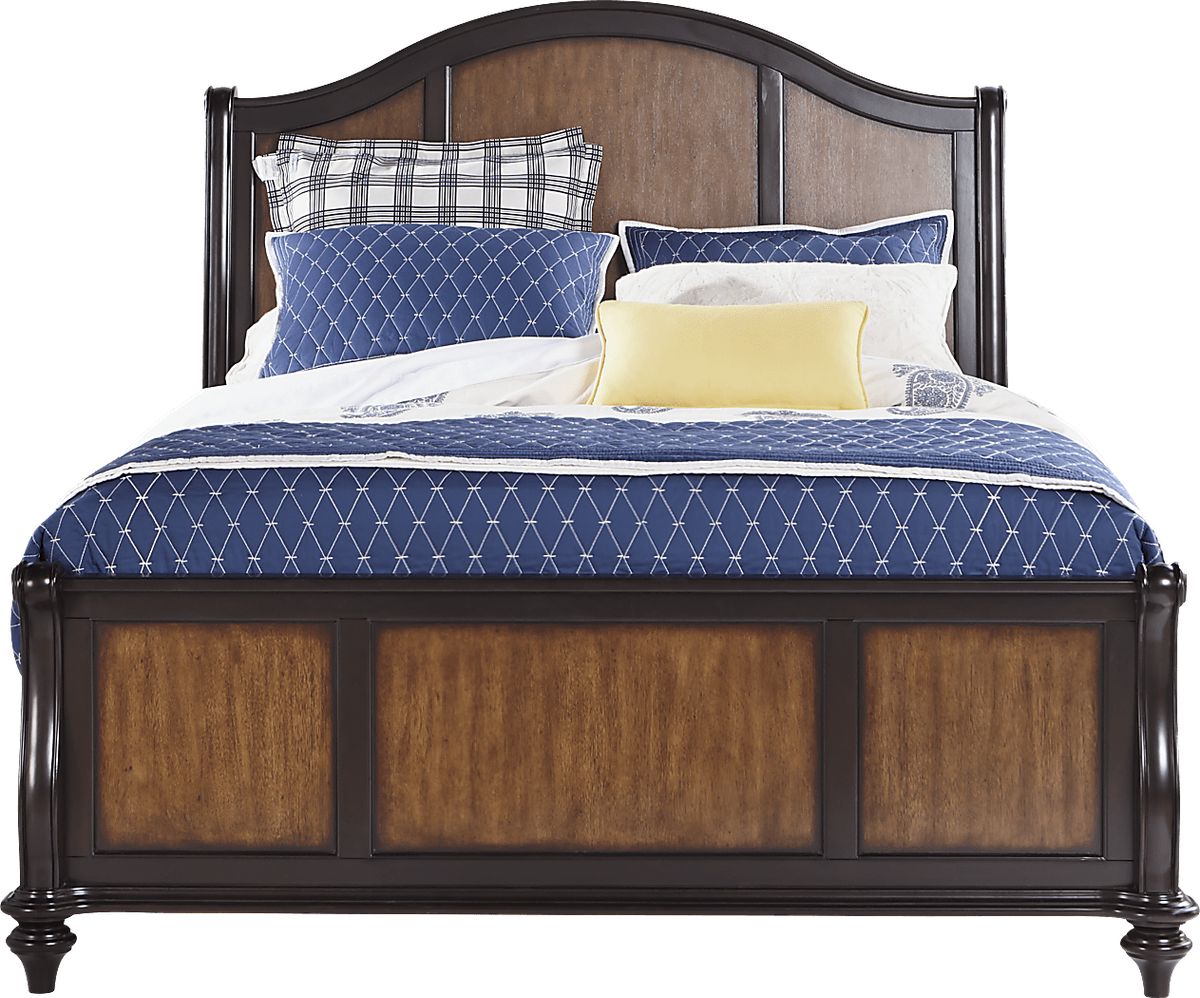 Annabella Brown Dark Wood 3 Pc King Sleigh Bed | Rooms to Go