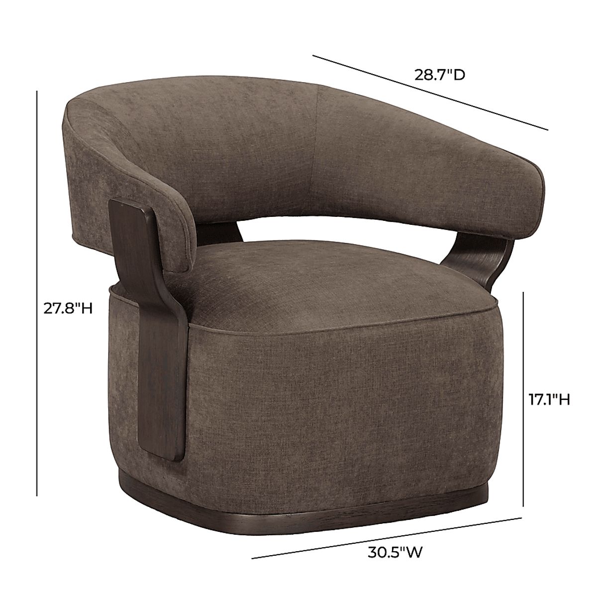 Ansay Chocolate Brown Accent Chair | Rooms to Go