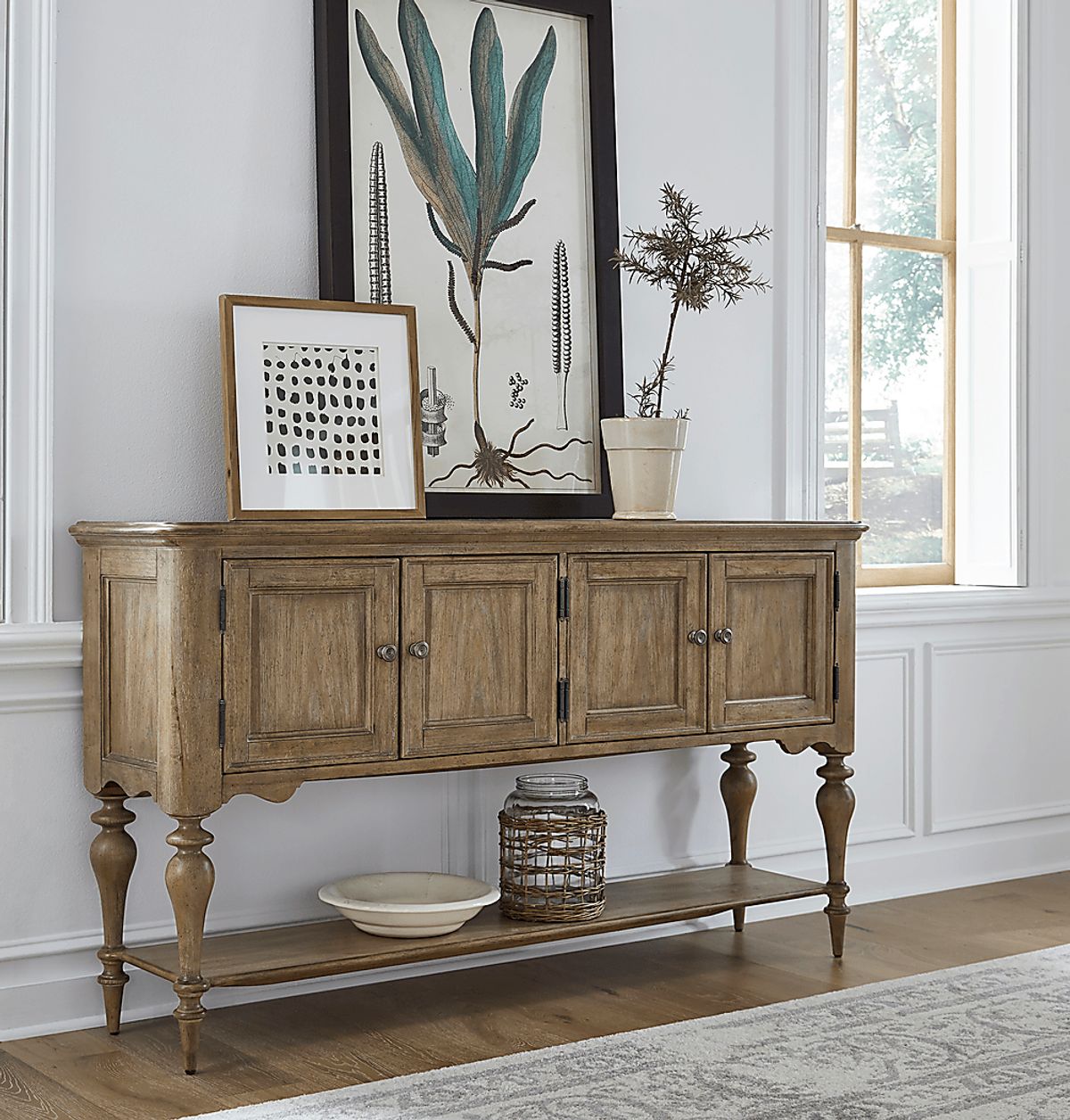Antelligence Brown Dark Wood Sideboard | Rooms to Go