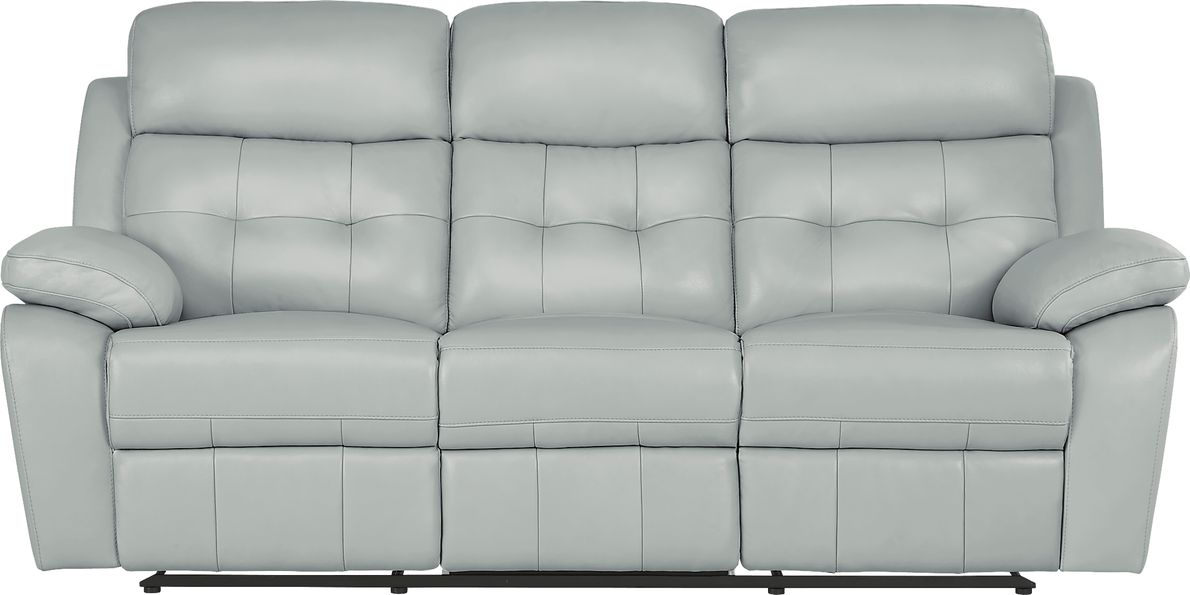 Antonin Aqua Leather 5 Pc Reclining Living Room - Rooms To Go