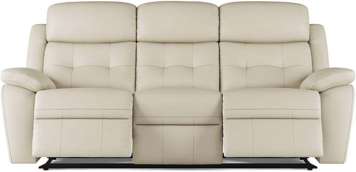 Antonin Beige Leather Power Reclining Sofa | Rooms to Go