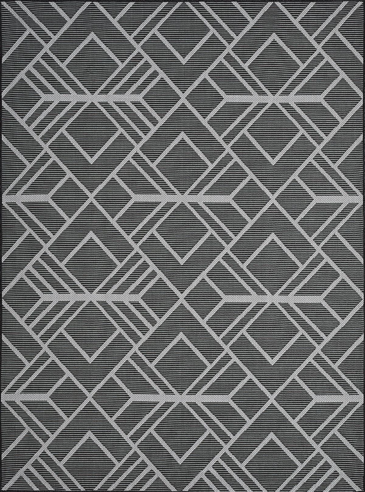 Antoun Charcoal Black,Gray Outdoor Rugs | Rooms to Go