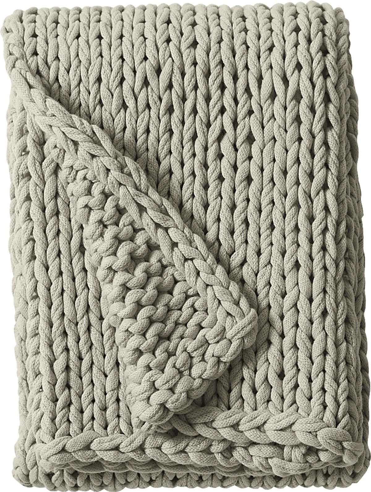 Apenzell Light Gray Acrylic Fabric Throw Blanket | Rooms to Go