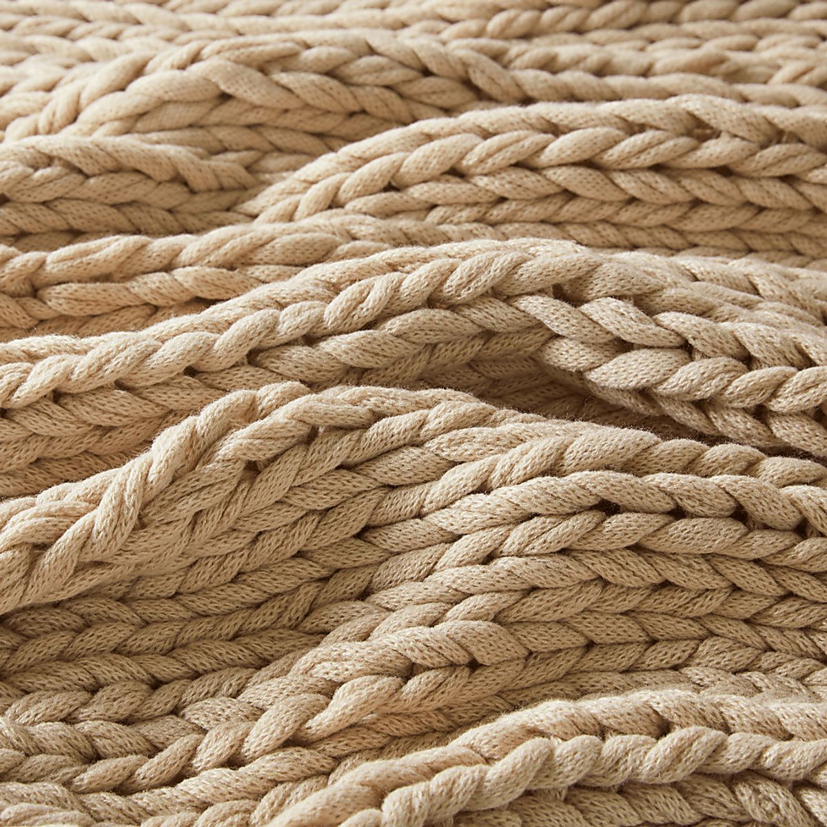 Apenzell Tan Beige,Brown Acrylic Fabric Throw Blanket | Rooms to Go