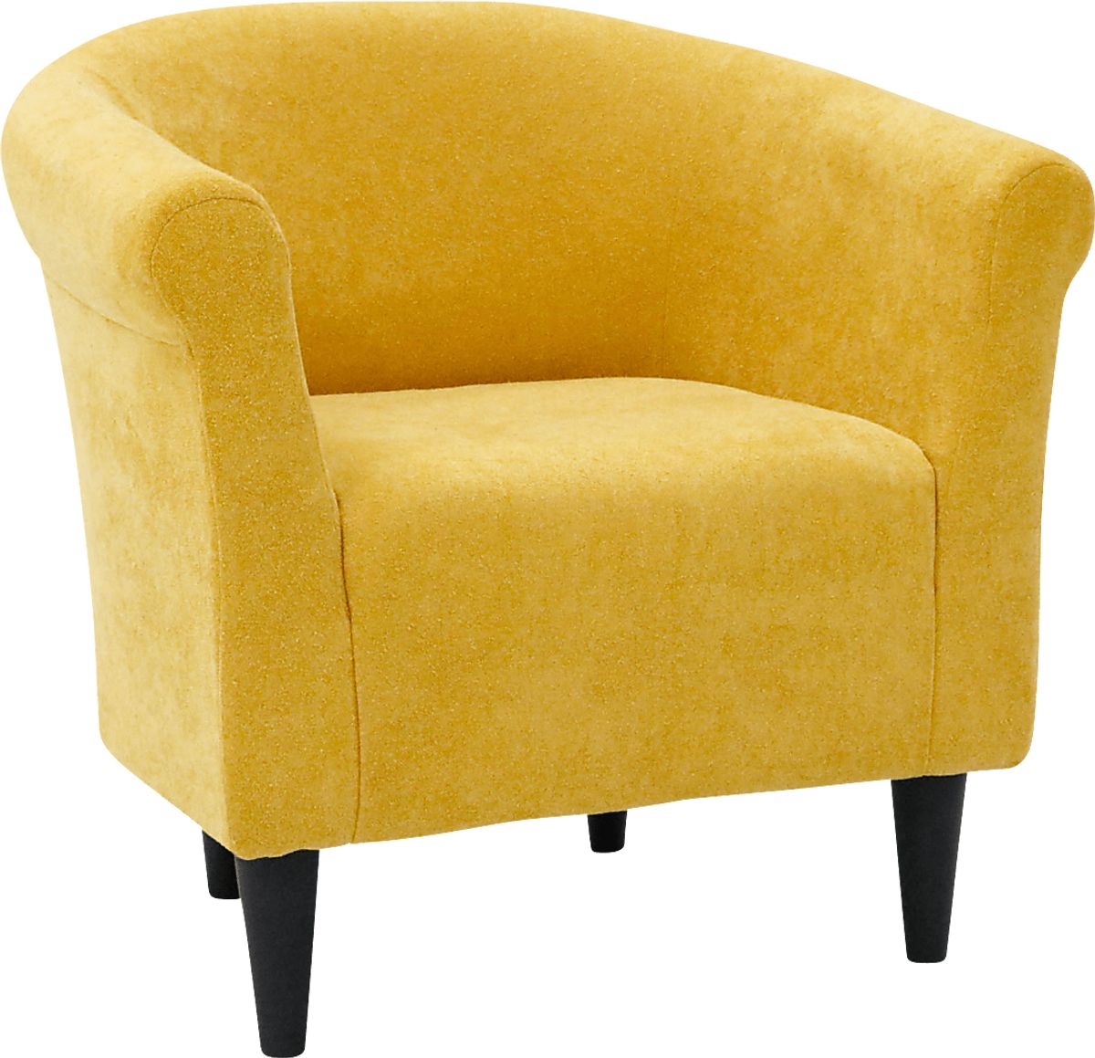 Apezi Yellow Polyester Fabric Accent Chair | Rooms to Go