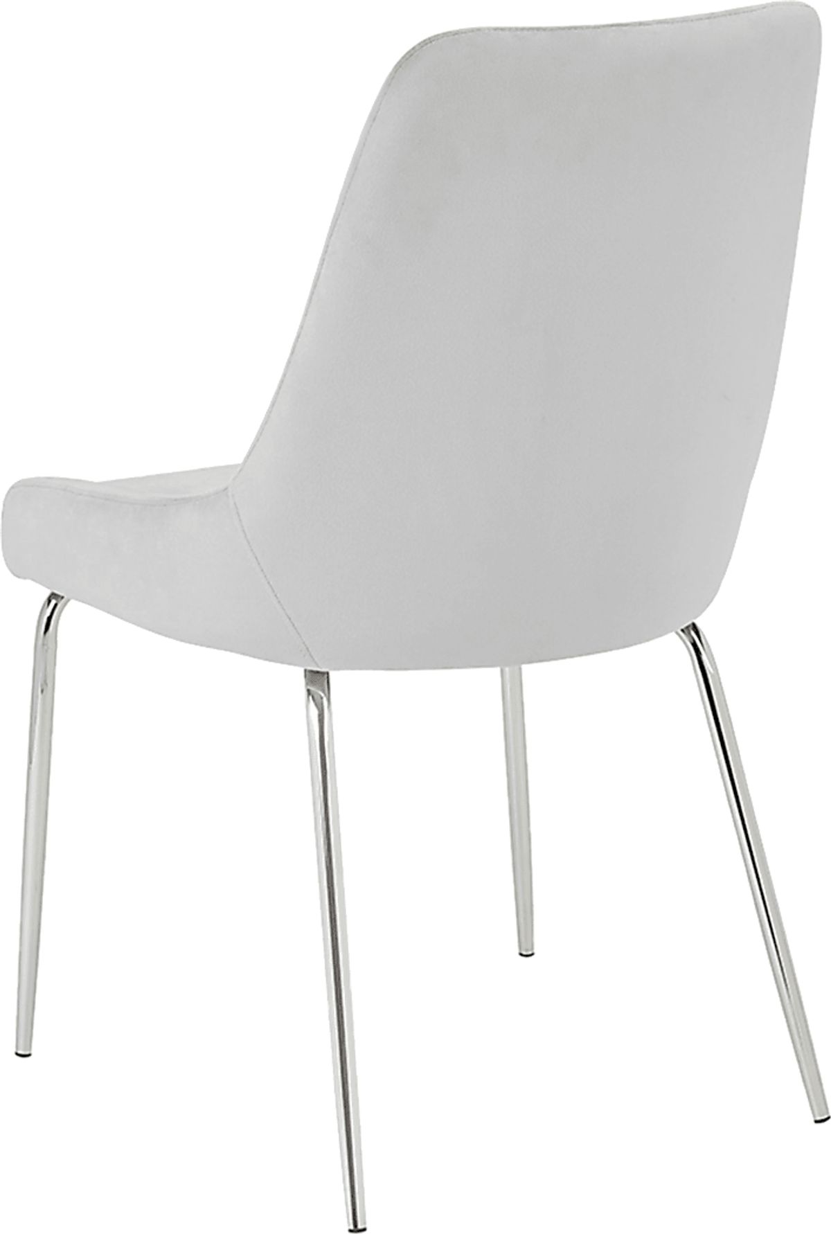 Aplomado Light Gray Velvet Plush Dining Chair, Set Of 2 | Rooms to Go