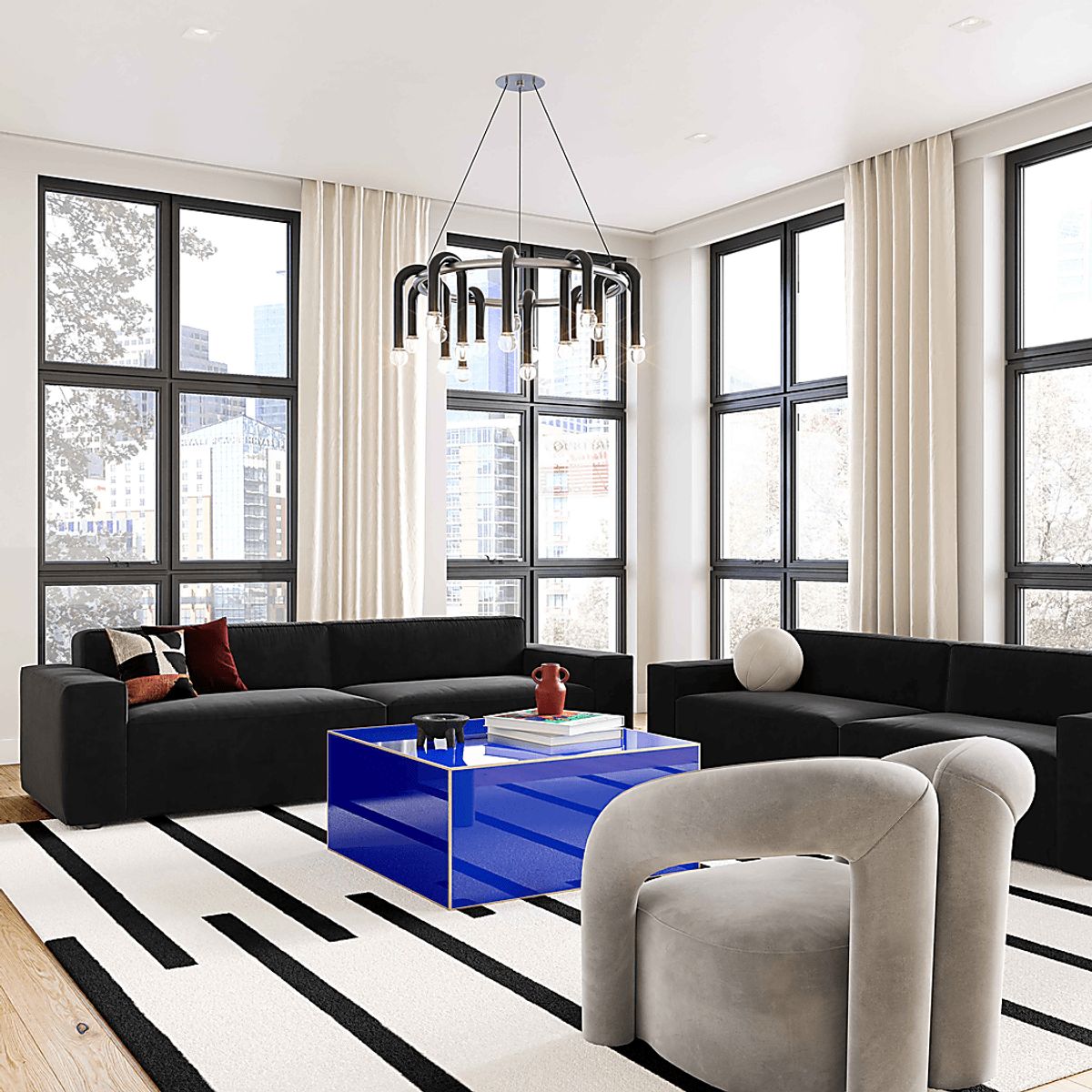 Appley Blue Cocktail Table | Rooms to Go