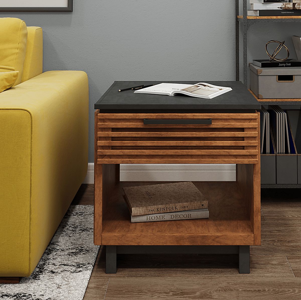 Aquil Black Black,Colors End Table | Rooms to Go