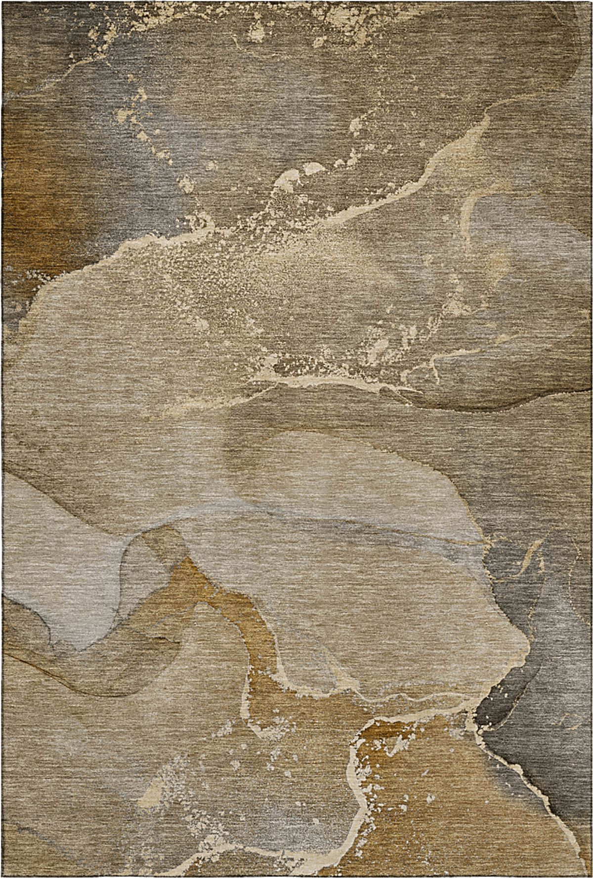 Arabica Chocolate Brown Polyester Fabric Rug | Rooms to Go