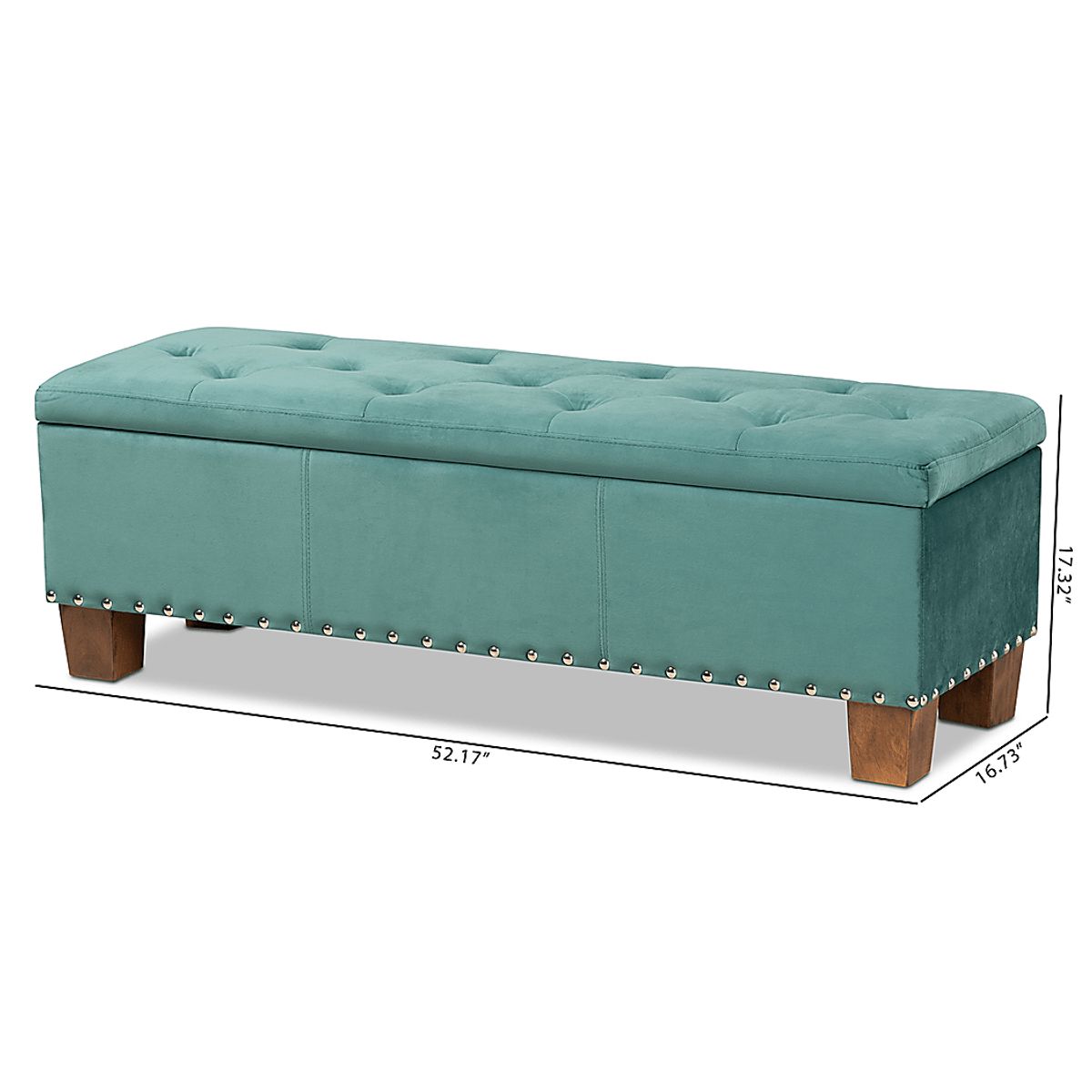 Arcanet Teal Blue,Green Polyester Fabric Storage Bench | Rooms to Go