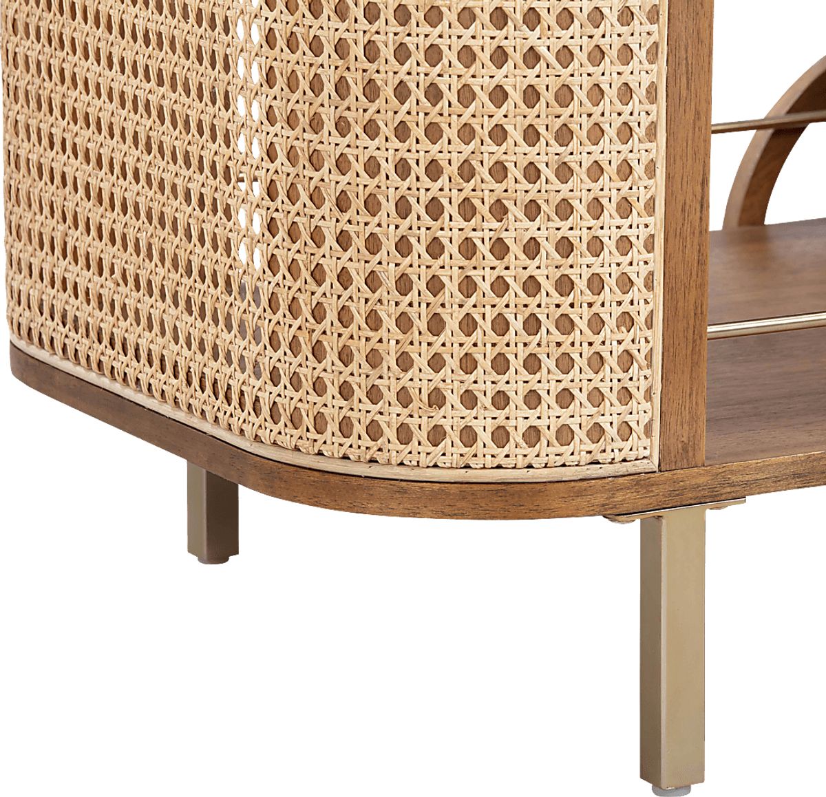 Archelle Light Wood Fruitwood Brown Bar Cart | Rooms to Go