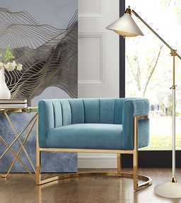 Arietta Blue Plush Accent Chair | Rooms to Go