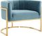 Arietta Blue Plush Accent Chair - Rooms To Go