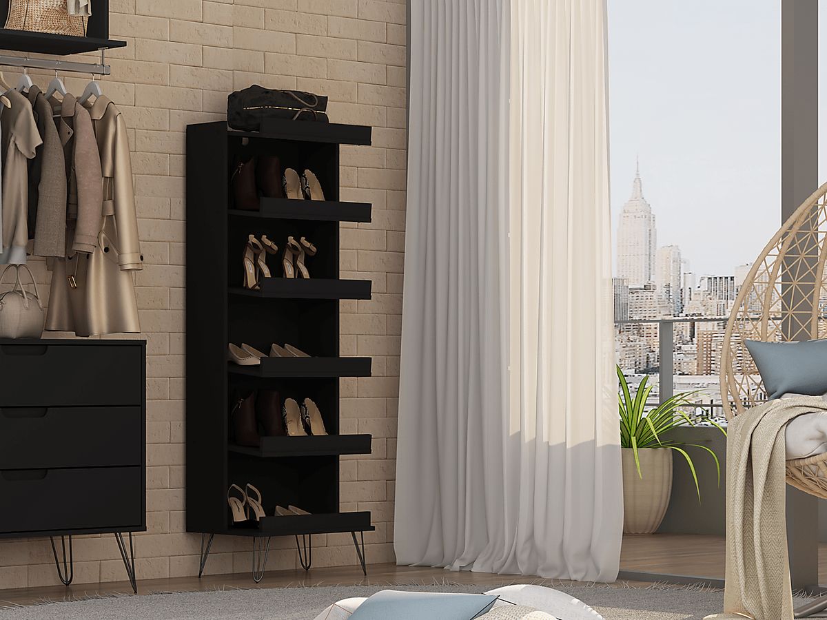 Arkose Black Black,Colors 2 Pc Shoe Rack | Rooms to Go