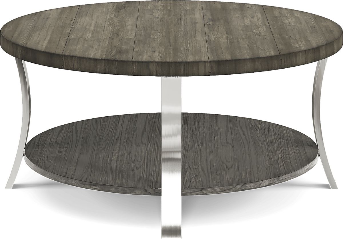 Arland Dark Brown Wood Round Cocktail Table | Rooms to Go