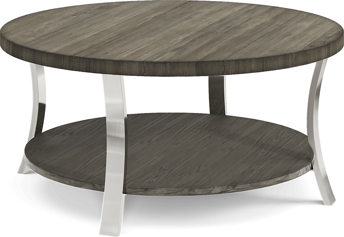 Arland Brown Dark Wood Round Cocktail Table | Rooms to Go