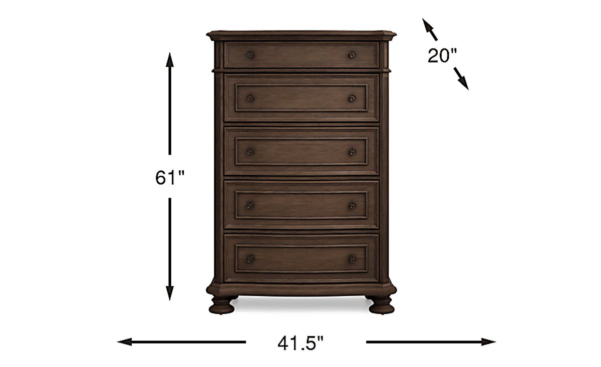 Armitage Dark Brown Wood Chest | Rooms to Go