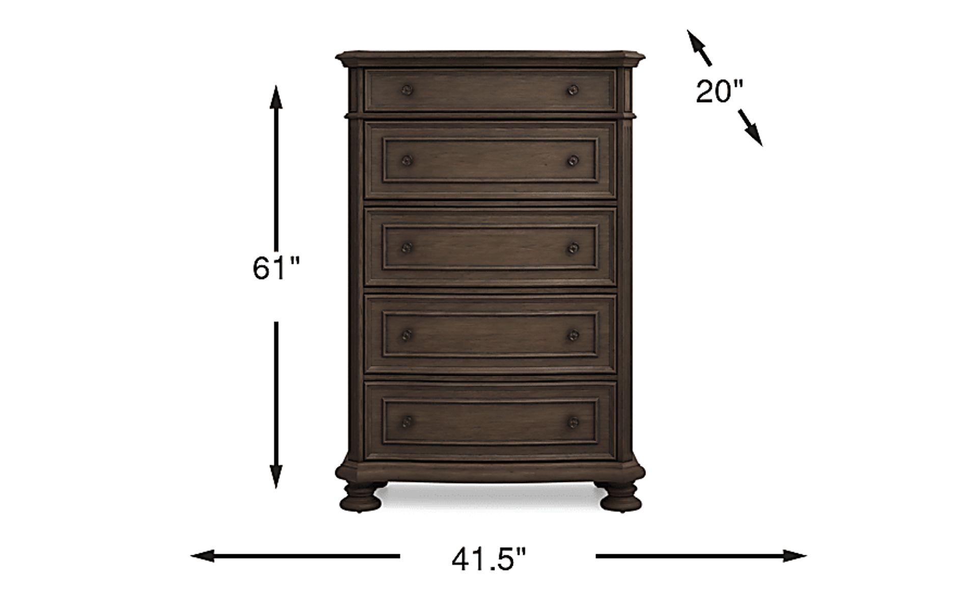 Armitage Dark Brown Wood Chest | Rooms to Go