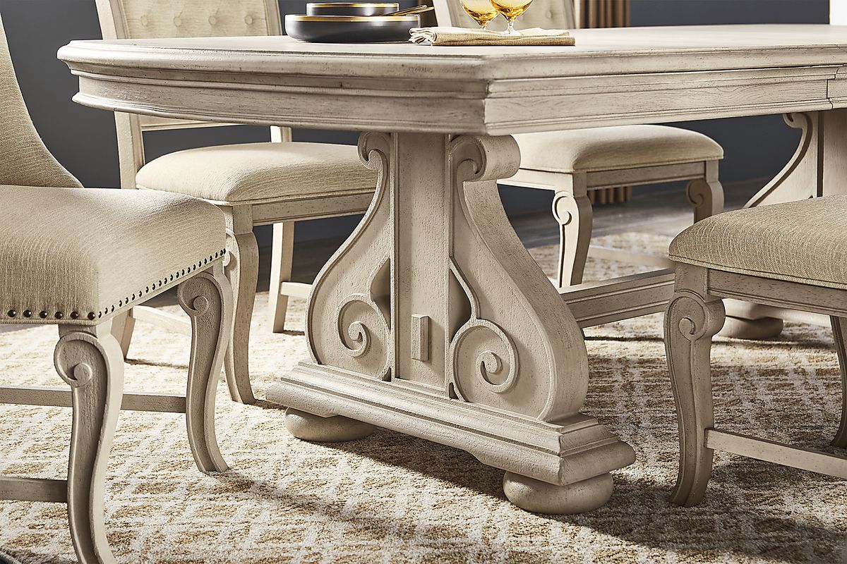 Armitage 5 Pc White Colors,White Dining Room Set With Dining Table, Arm Chair | Rooms to Go