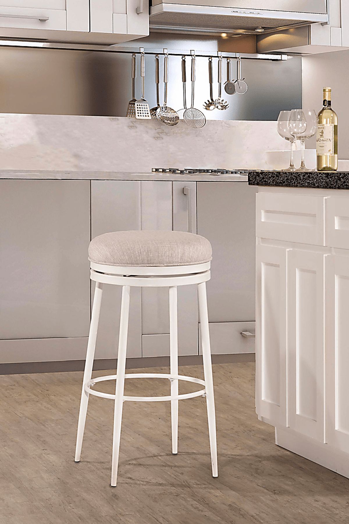 Armsley Cream Colors,Light Wood,White Counter Height Stool | Rooms to Go