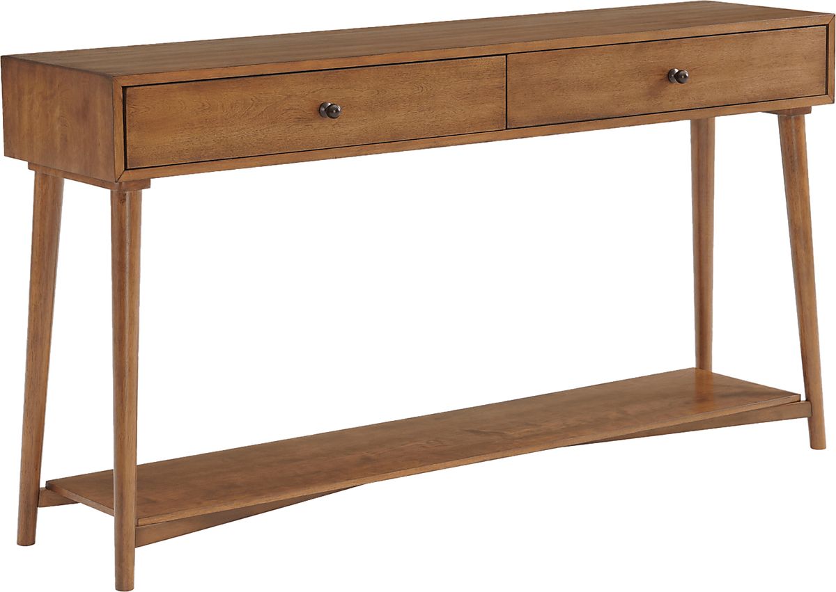 Arniel Brown Dark Wood Sofa Table | Rooms to Go