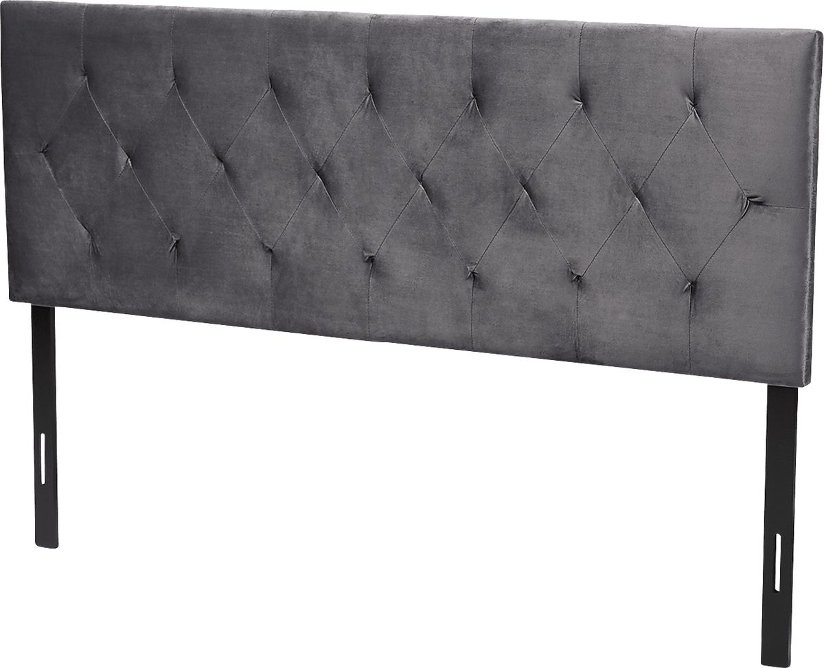 Arpino Gray Velvet Plush Full Headboard | Rooms to Go