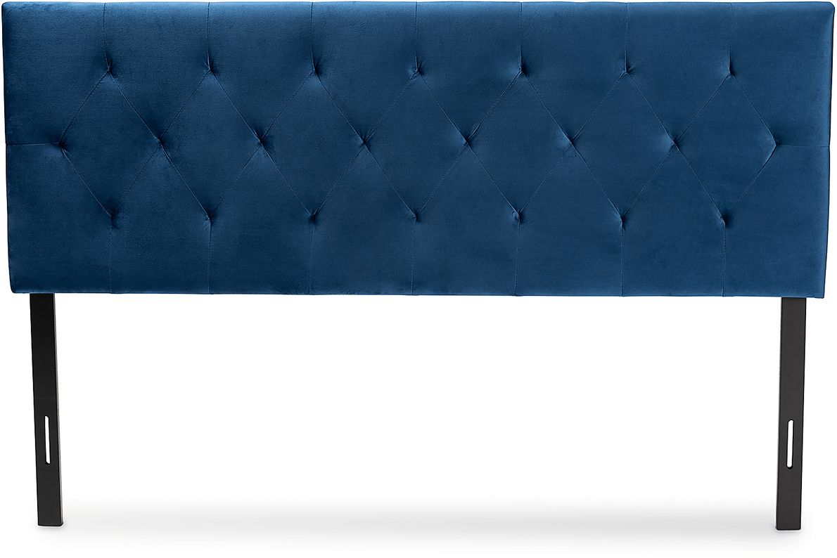 Arpino Navy Blue Full Upholstered Headboard - Rooms To Go