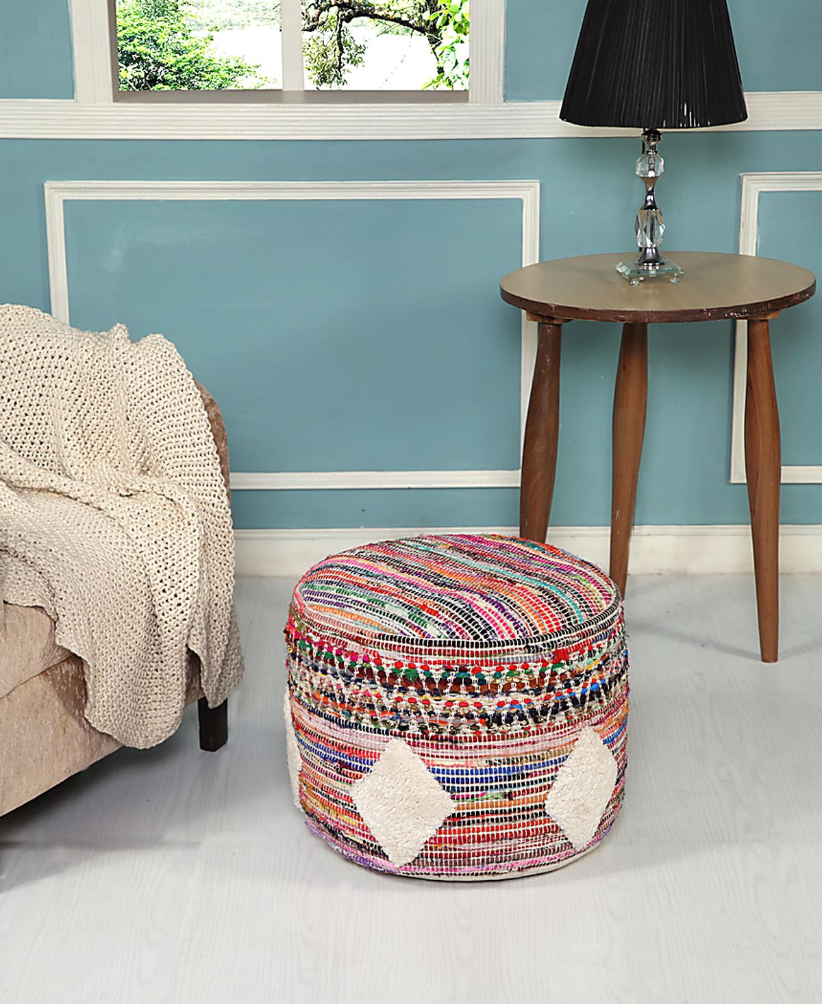 Arteles Multi Cotton,Polyester Fabric Poufs | Rooms to Go