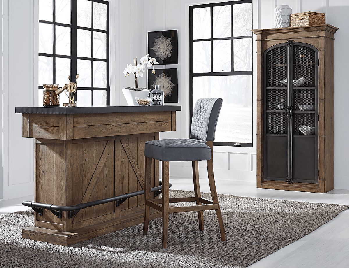 Arwine Brown Dark Wood Bar | Rooms to Go