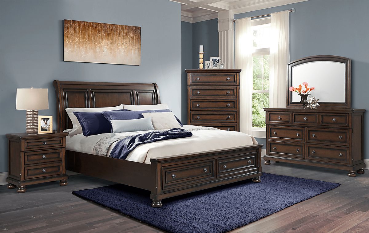Ascoo Walnut Dark Wood Nightstand | Rooms to Go