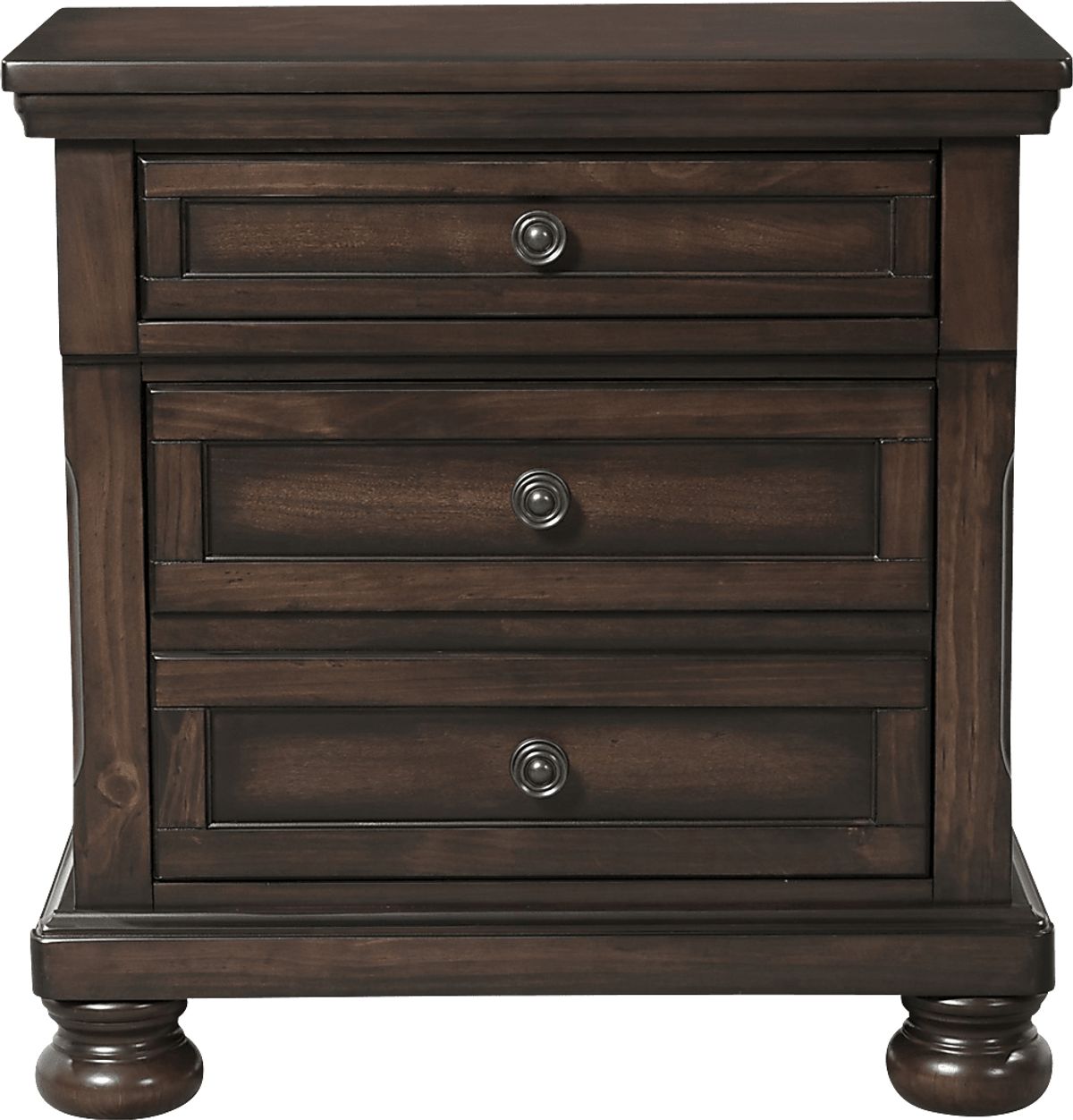 Ascoo Walnut Dark Wood Nightstand | Rooms to Go