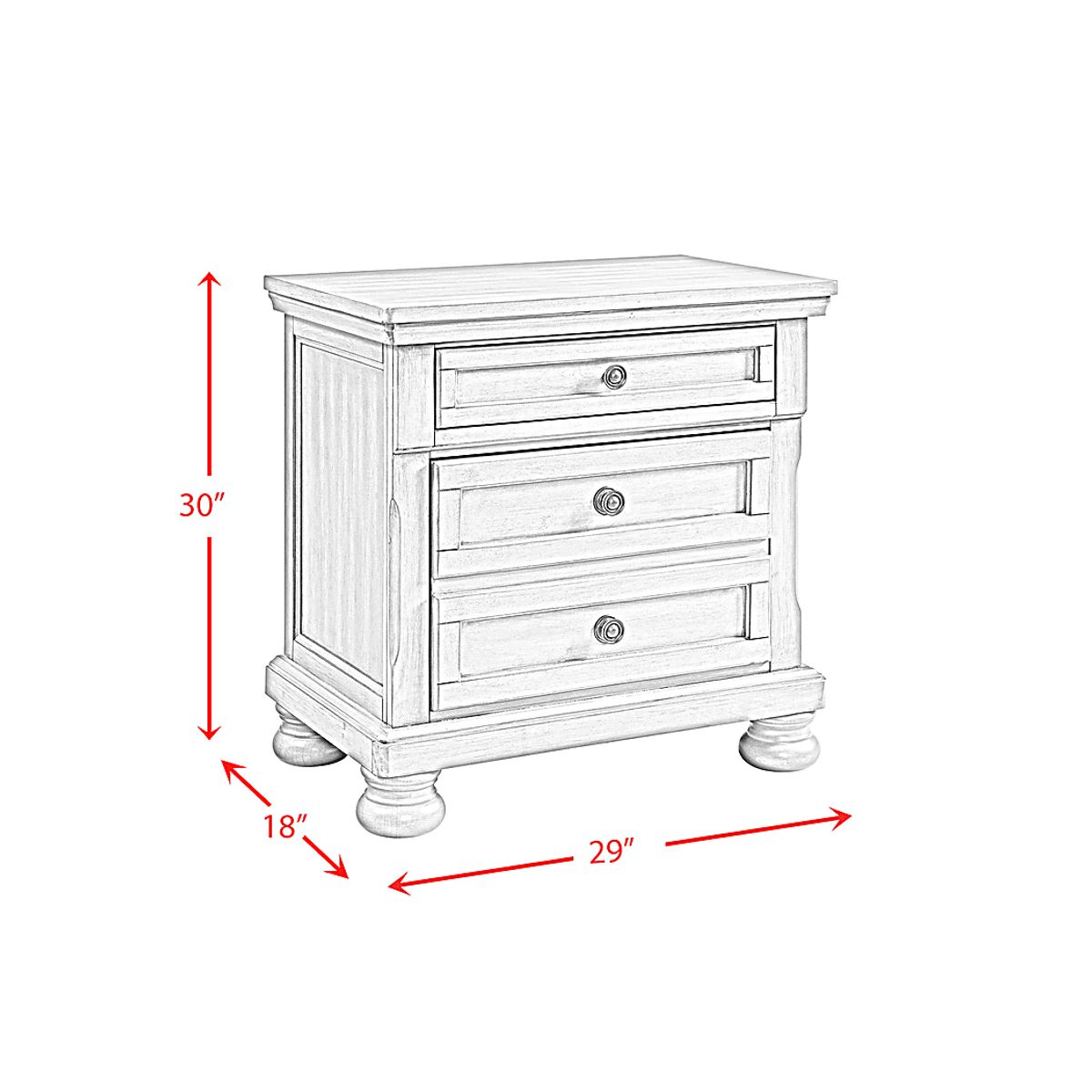 Ascoo Walnut Dark Wood Nightstand | Rooms to Go