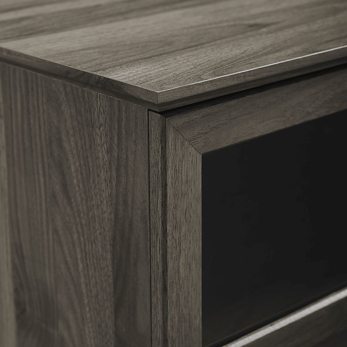 Ascot Circle Gray Console | Rooms to Go