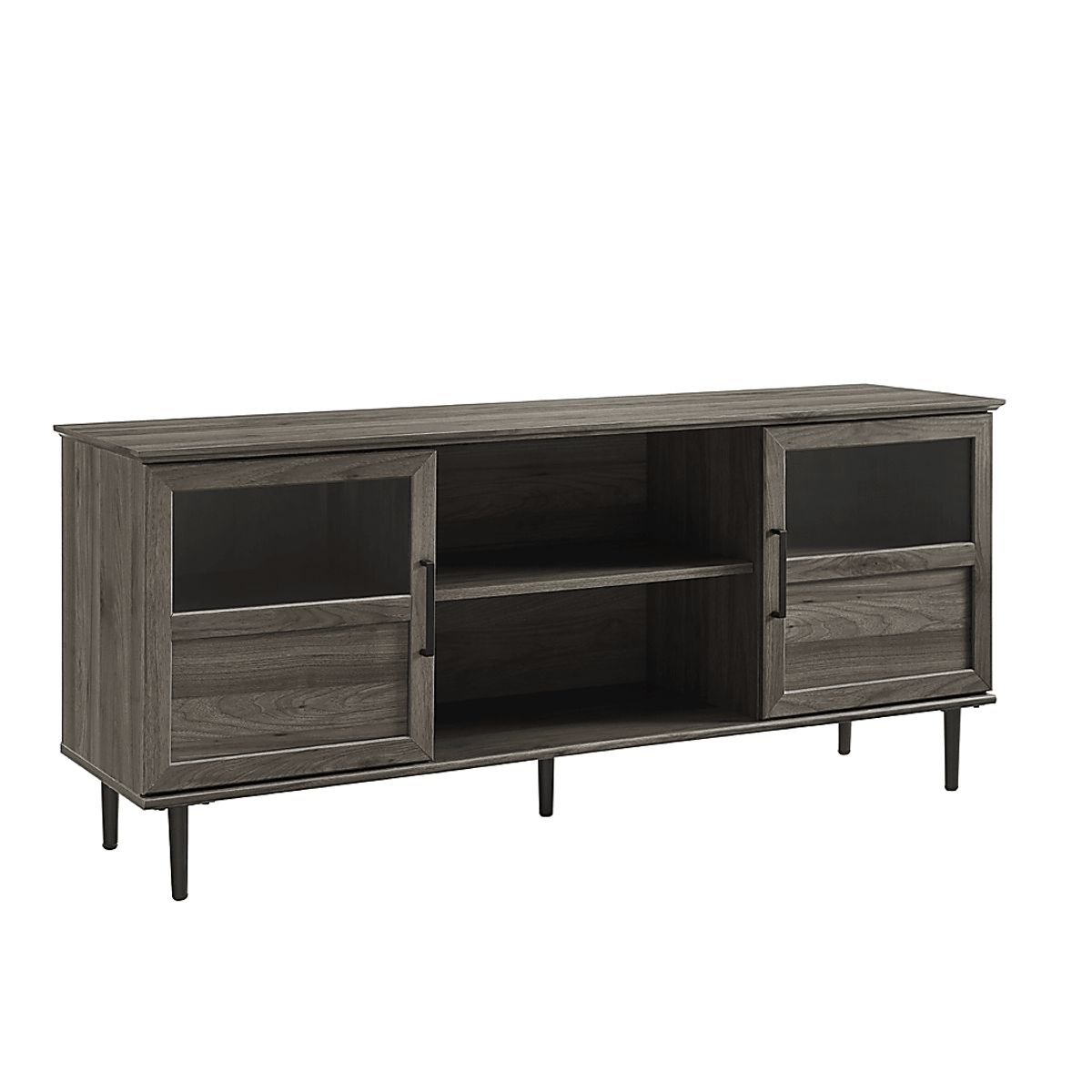Ascot Circle Gray Console | Rooms to Go
