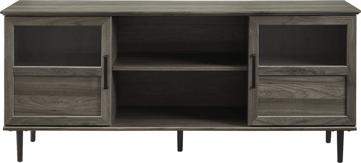 Ascot Circle Gray Console | Rooms to Go