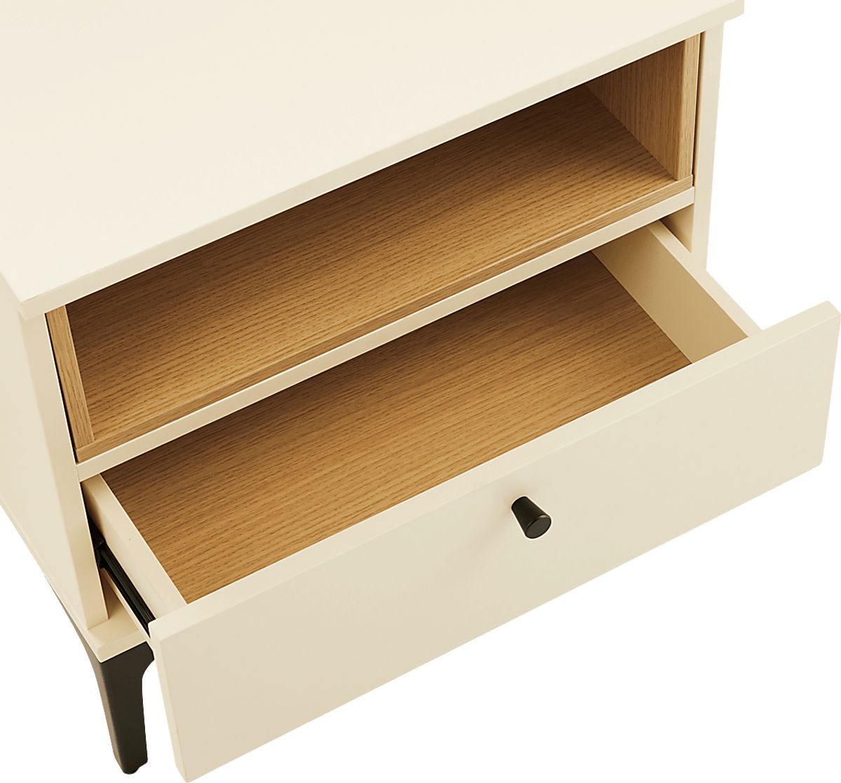 Ashcraft Cream Colors,Light Wood,White Beige Nightstand | Rooms to Go