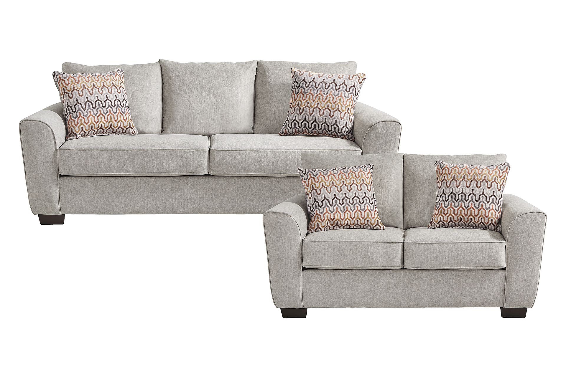 Ashland 2 Pc Gray Woven Living Room Set With Sofa, Loveseat | Rooms to Go