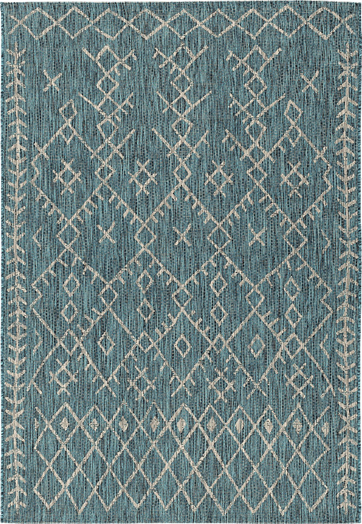 Ashlyn Teal Blue,Green Outdoor Rug | Rooms to Go