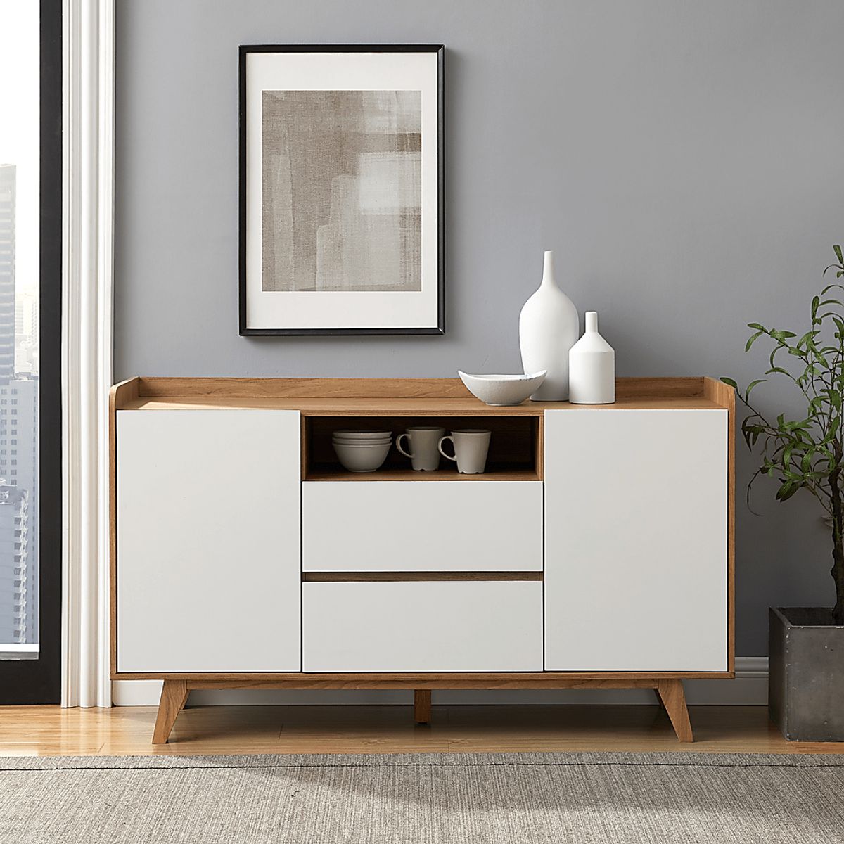Ashprington White Colors,White Sideboard | Rooms to Go