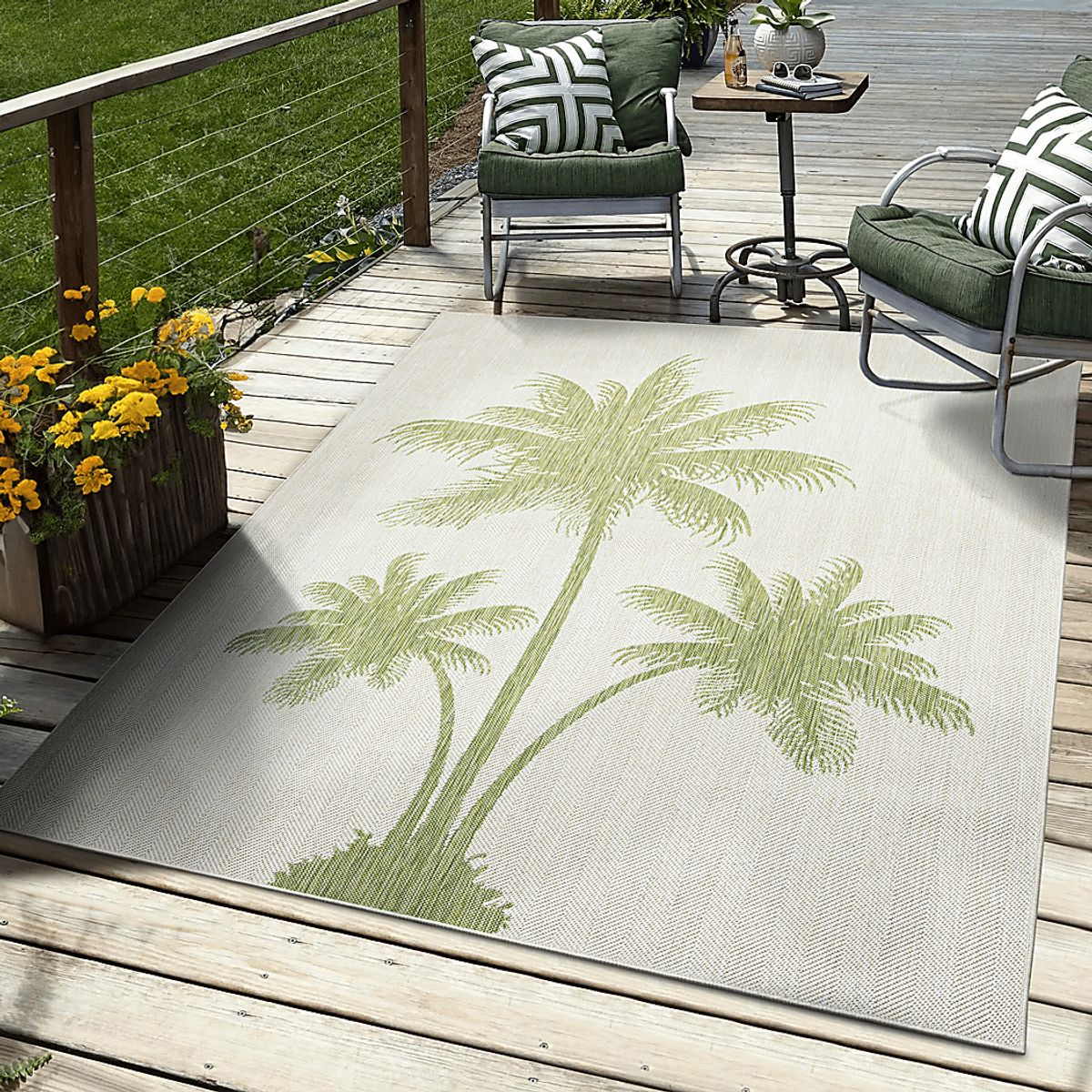 Ashsano Beige,Green Rugs | Rooms to Go