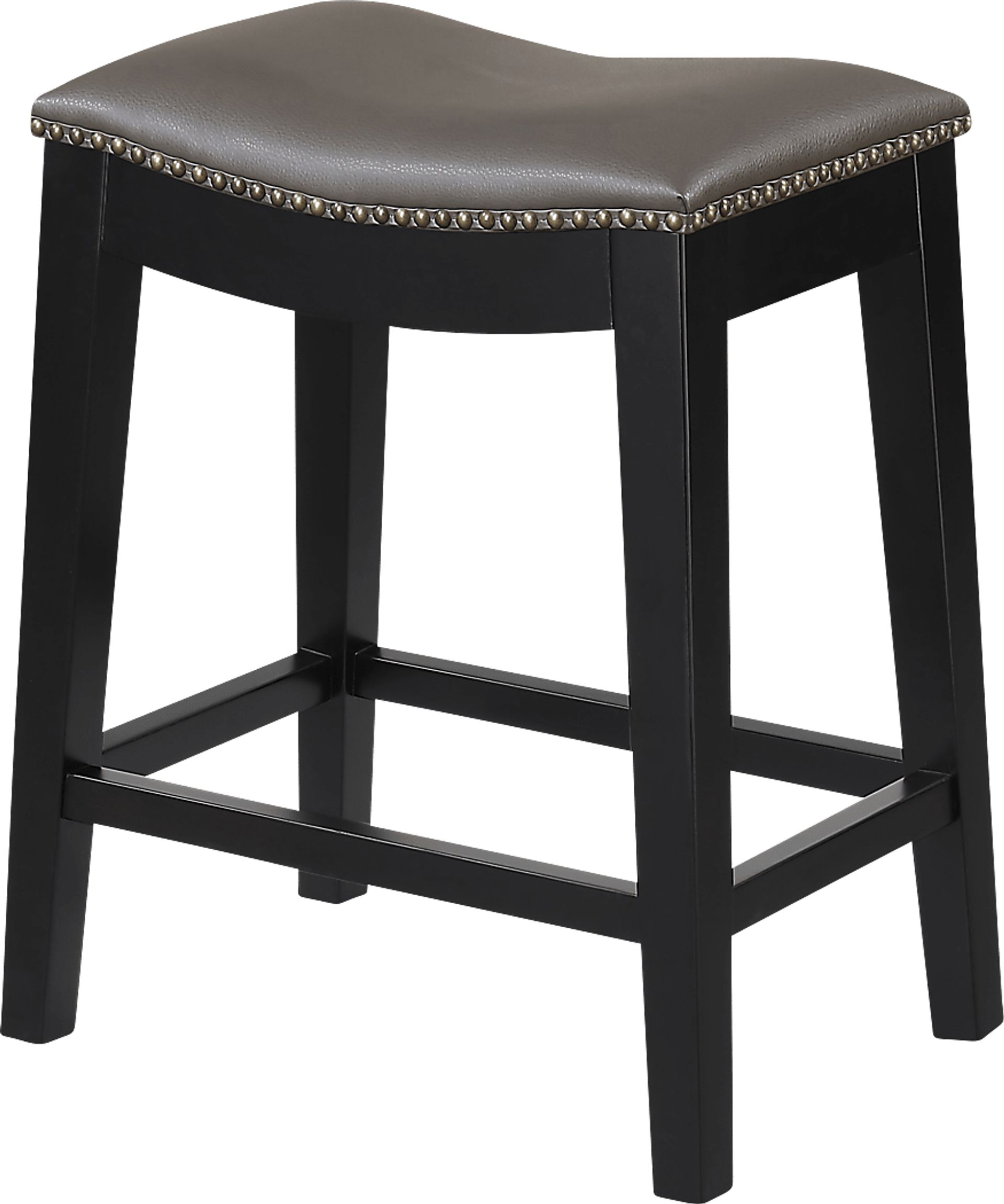 Aspasia Brown Dark Wood Gray Counter Stool, Set Of 2 | Rooms to Go