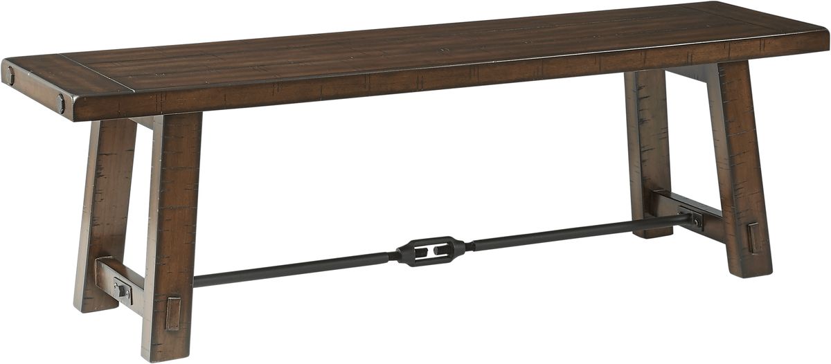 Aspen Grove Dark Cherry Wood Bench | Rooms to Go