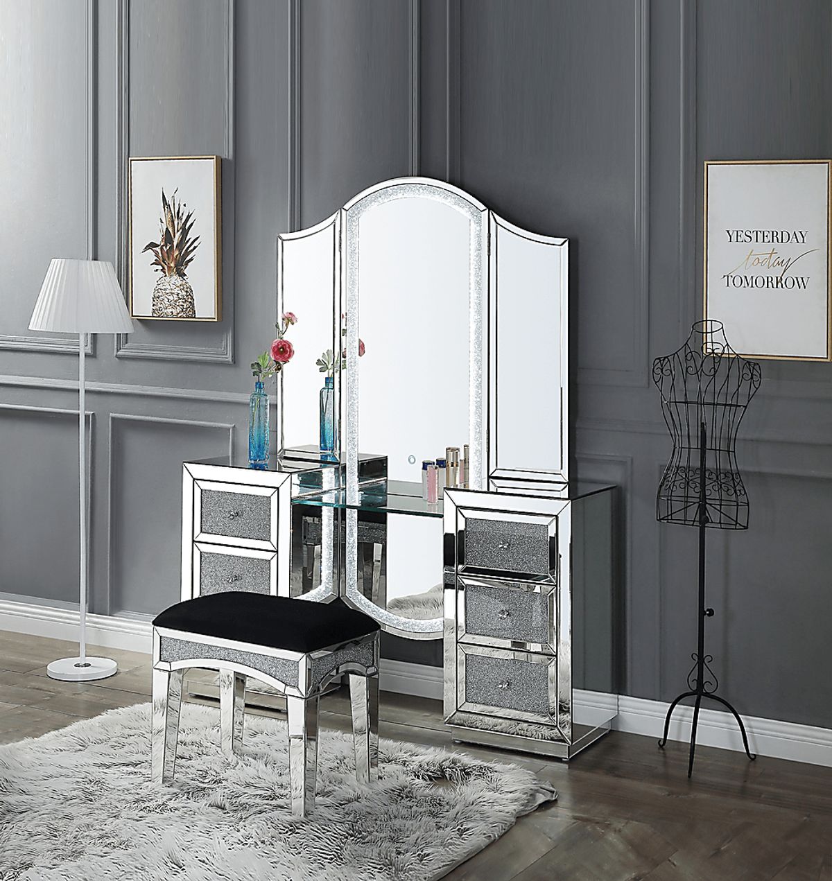 Aspendale Silver Gray Vanity | Rooms to Go