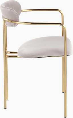 Astellan Silver Gray Velvet Plush Armchair, Set Of 2 | Rooms to Go