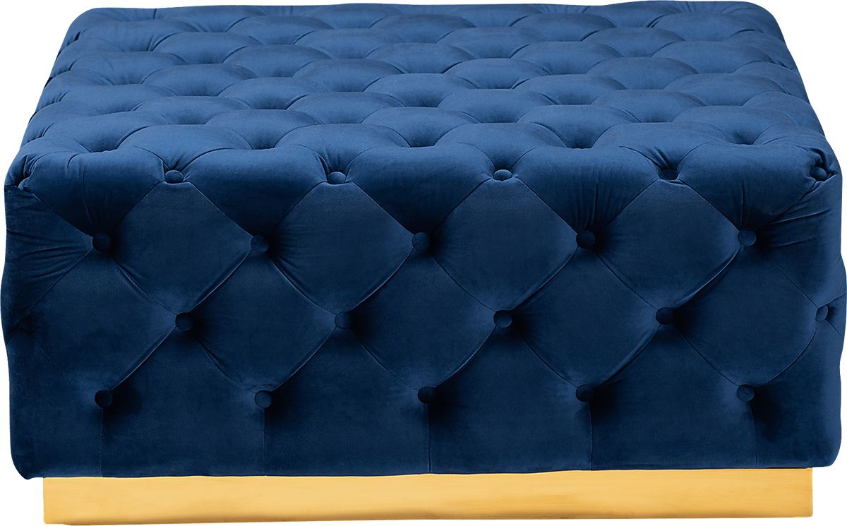 Astro Way Blue Polyester Fabric Cocktail Ottoman | Rooms to Go